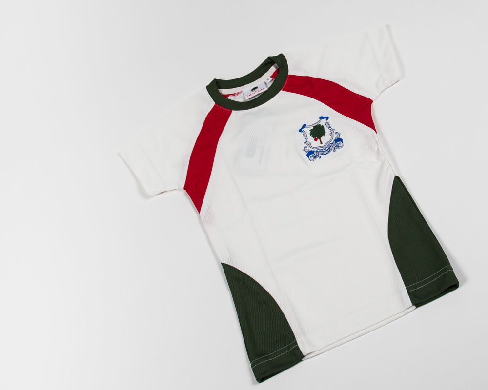 Newton School - Uniforms. KG-G12 Unisex PE Polo Shirt, White