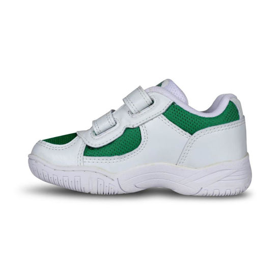 Newton School - Uniforms. Kids School Shoes - White/Green (Optional)